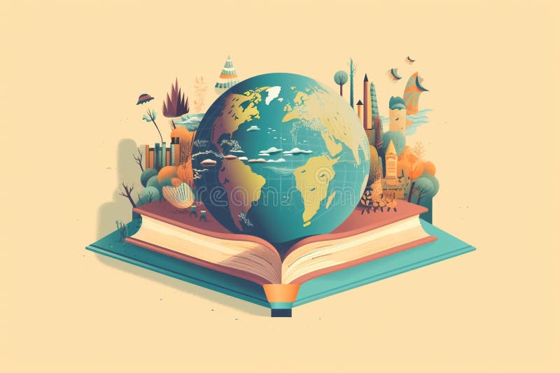 Abstract Knowledge and Education Concept Illustration. Generative AI ...