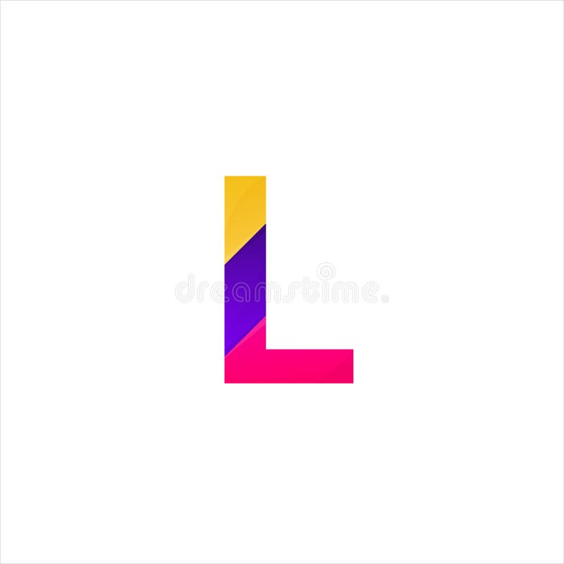 Abstract L Letter Icon Funny Flat Sign Vector Logo Design Stock Vector ...