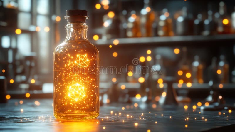 An Abstract Lab Background with a Polygonal Design and Blurred Backdrop ...