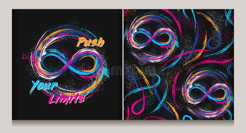 Abstract Label, Pattern with Infinity Sign Stock Vector - Illustration ...