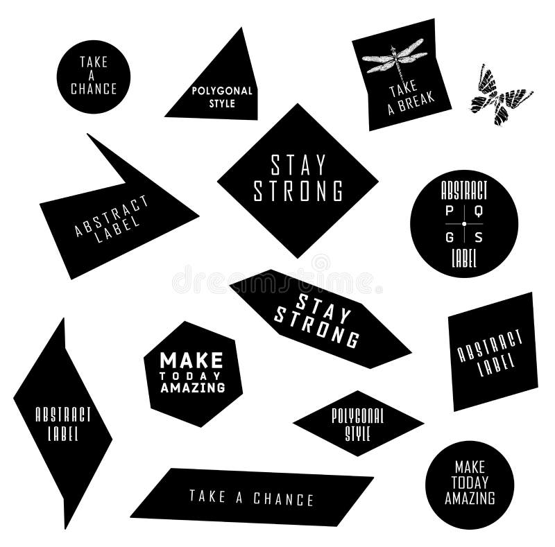 Abstract Labels with Quote Infographic Stock Vector - Illustration of ...