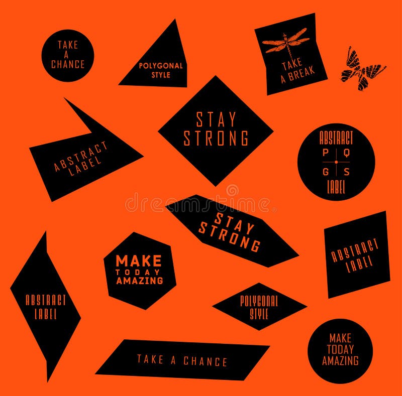 Abstract Labels with Quote Infographic Stock Vector - Illustration of ...