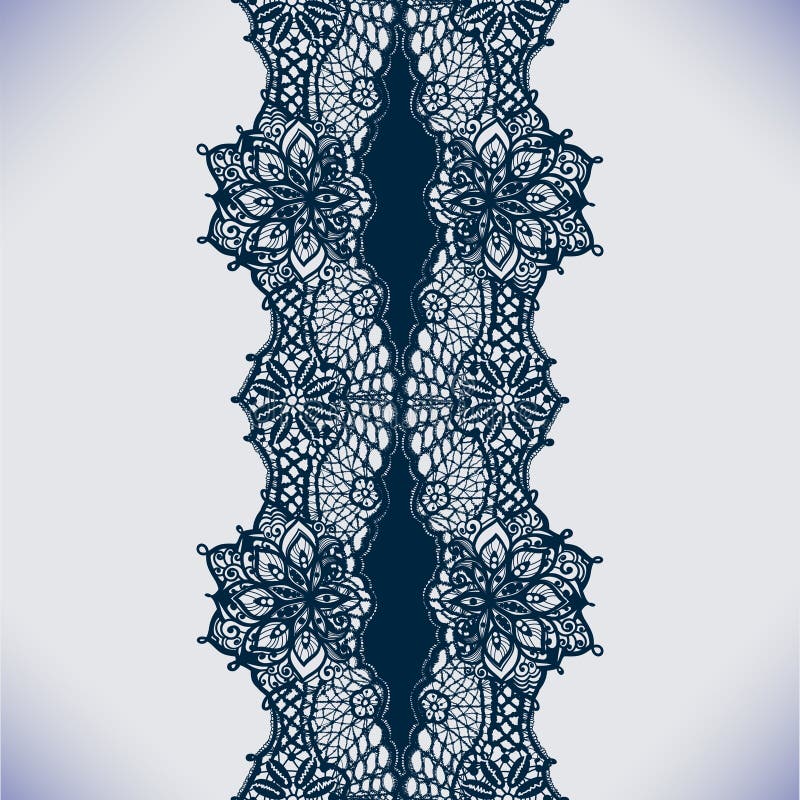 The Abstract Lace Strip for Decoration. Stock Vector - Illustration of ...