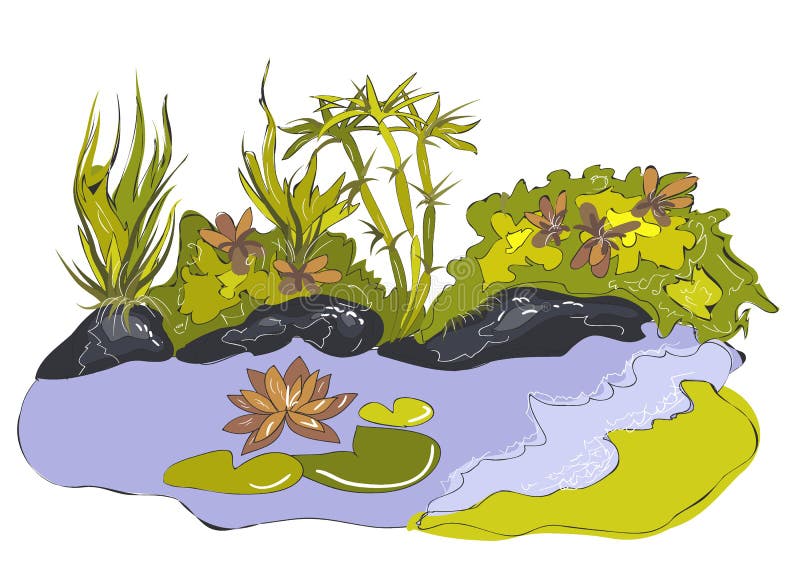 Abstract Lake House Watery Fish Green Logo Symbol Design Stock Vector ...