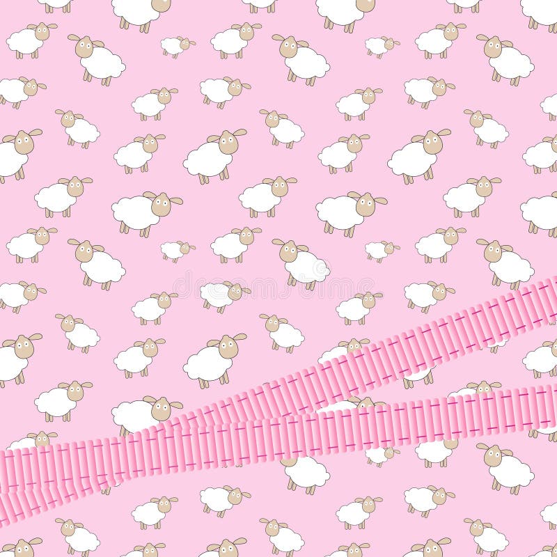 Abstract Lamb Seamless Pattern Background Vector Illustration Stock ...