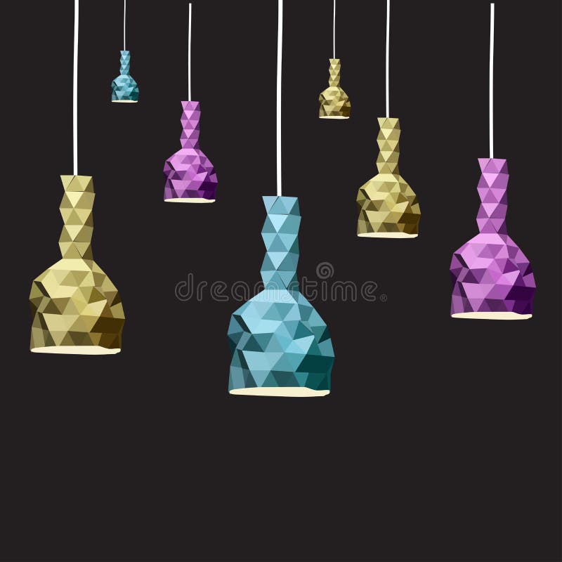 Abstract Lamp Set, Vector Illustration Stock Vector - Illustration of ...