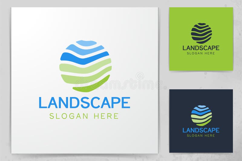 Abstract Land Logo Designs Vector Illustration Stock Vector ...