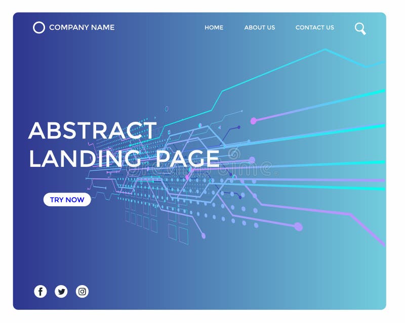 Abstract Landing Page Design -abstract Stock Illustration ...
