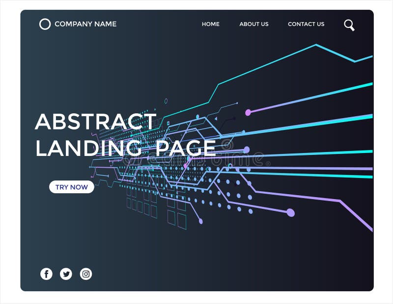 Abstract Landing Page Design -abstract Stock Illustration ...