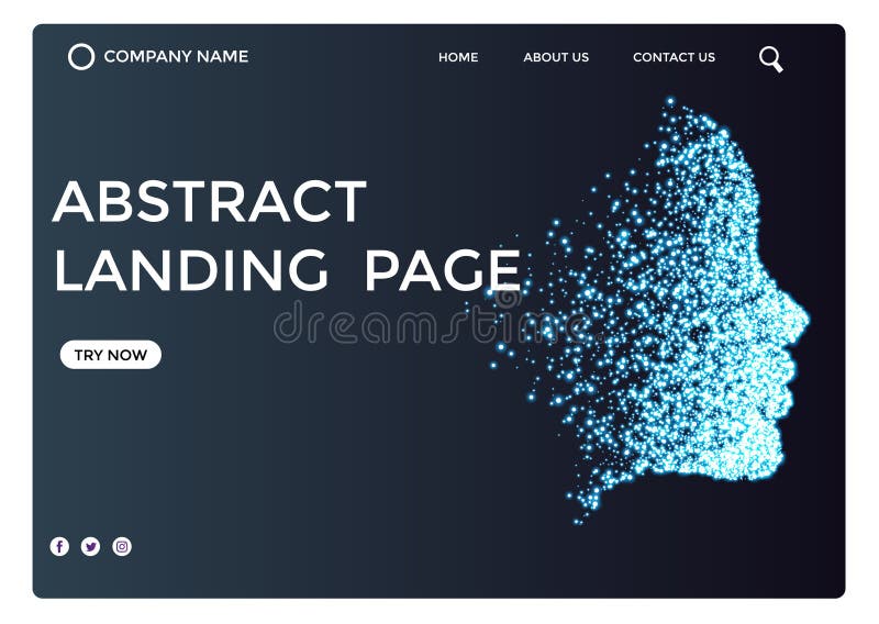 Abstract Landing Page Design -abstract Stock Vector - Illustration of ...