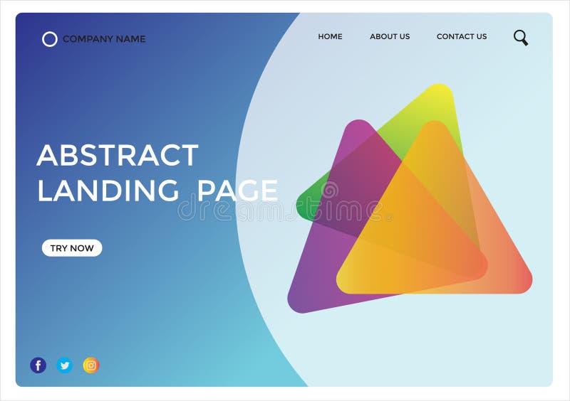 Abstract Landing Page Design -abstract Stock Illustration ...