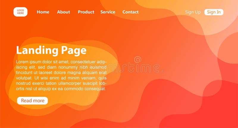 Abstract Landing Page Template, Colorful Landing Page Background ...