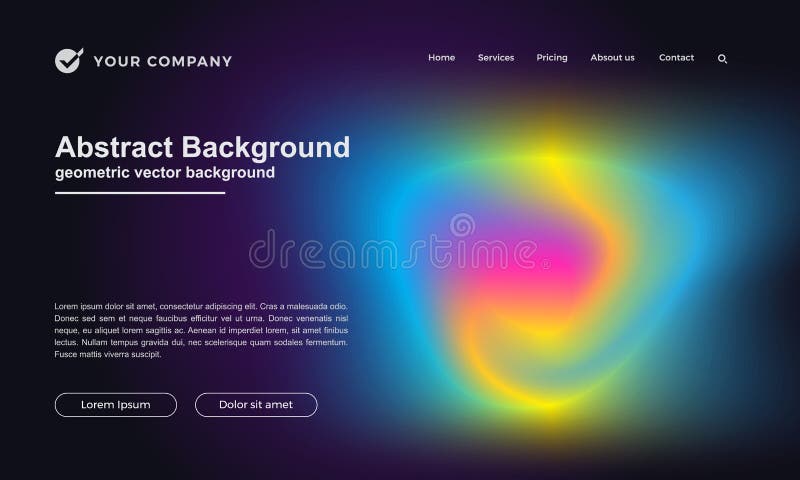 Abstract Landing Page Template with Colorful Gradient. Text Can Be ... Abstract Landing Page Template with Colorful Gradient. Text Can Be ...