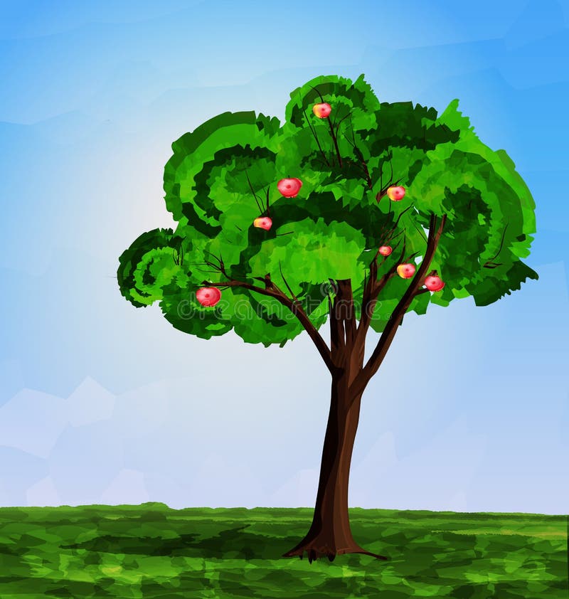 Apple Tree Outlines Stock Illustrations – 64 Apple Tree Outlines Stock ...