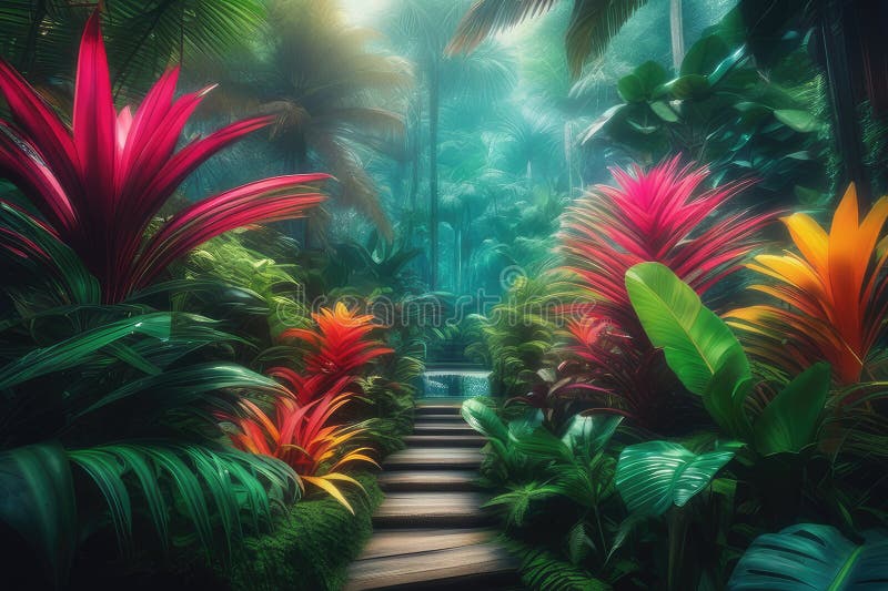 Tropical and Colorful Botanical Environment in the Forest, Environment ...