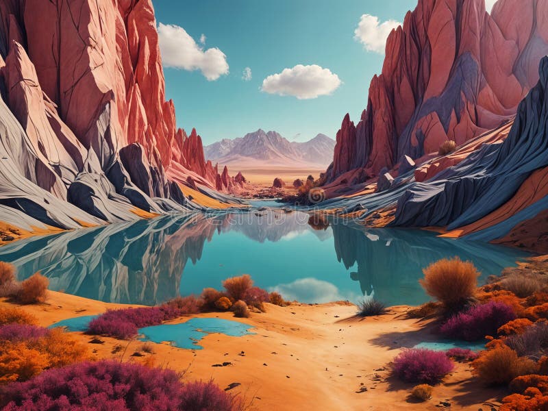 Abstract Landscape, Bohemian, Hyper Realistic, 3d, High Resolution ...