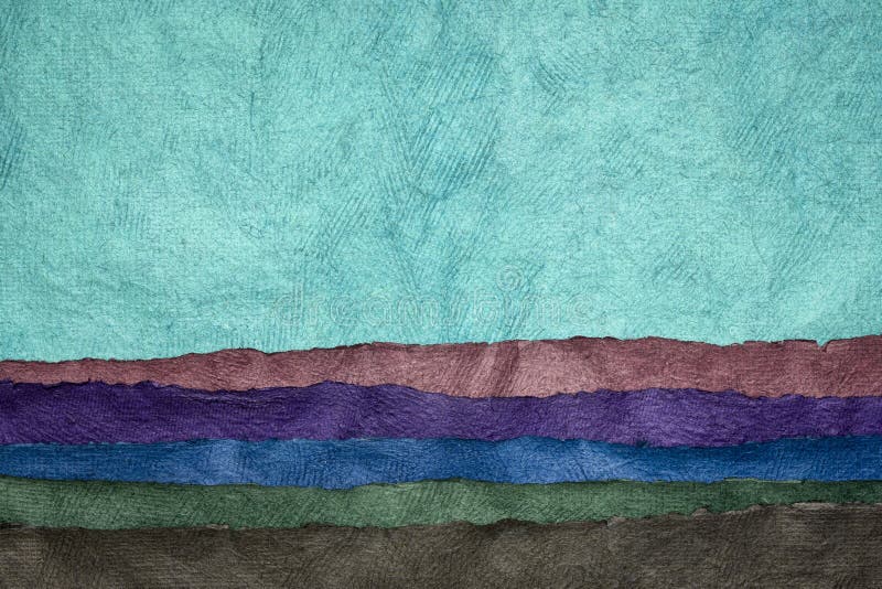 Abstract Landscape - Colorful Textured Paper Sheets Stock Photo - Image ...