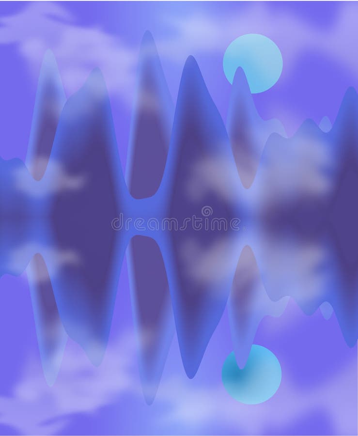 Abstract Landscape. 3D Rendering Stock Illustration - Illustration of ...