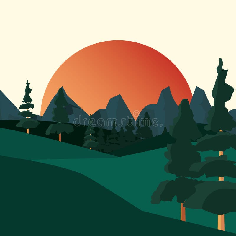 Abstract landscape design stock vector. Illustration of natural - 113758060