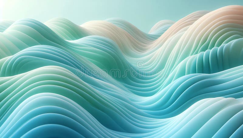 Layered Serenity Landscape Abstract Background Stock Illustration ...