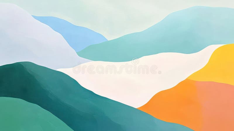 Abstract Landscape Featuring Soft, Blended Colors Representing ...