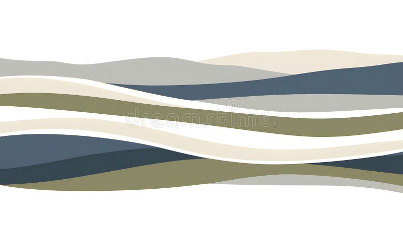 Abstract Landscape with Flowing Lines and Soft Colors Stock ...