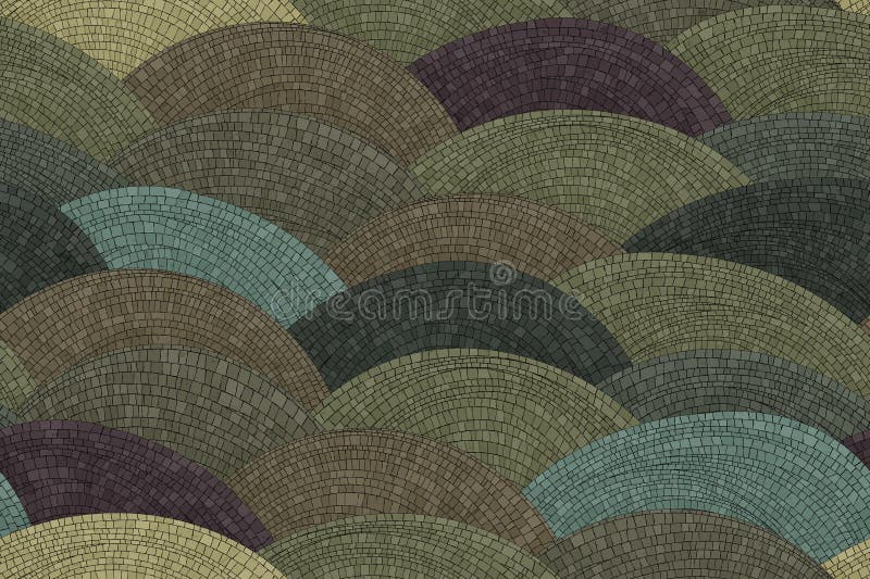 Abstract landscape mosaic stock illustration. Illustration of mountain ...