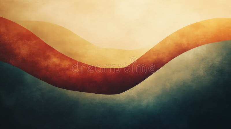 Abstract Landscape of Overlapping Earth-toned Waves Stock Photo - Image ...