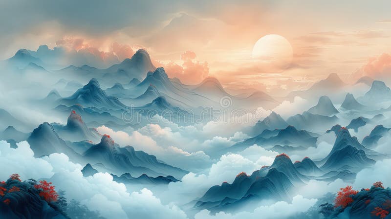 In this Abstract Landscape Pattern Modern, the Wave Pattern is ...