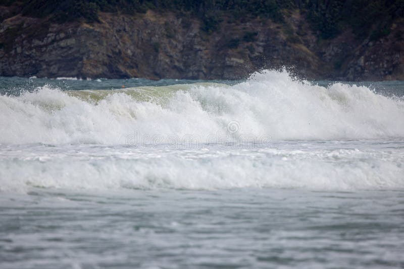 Abstract Landscape with Sea Waves at the Shore on a Windy Day Stock ...