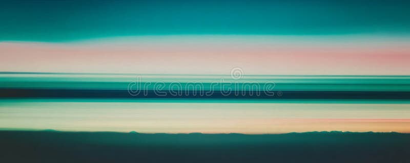 Abstract Landscape with Subtle Horizontal Stripes in Soft Hues for ...