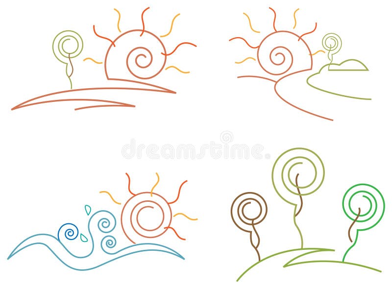 Swirl tree stock vector. Illustration of illustrated - 32912536
