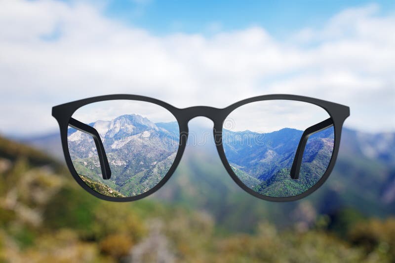 Abstract Landscape Though Eyeglasses Stock Image - Image of business ...