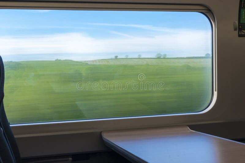 Abstract Landscape from Train Window Stock Image - Image of move ...