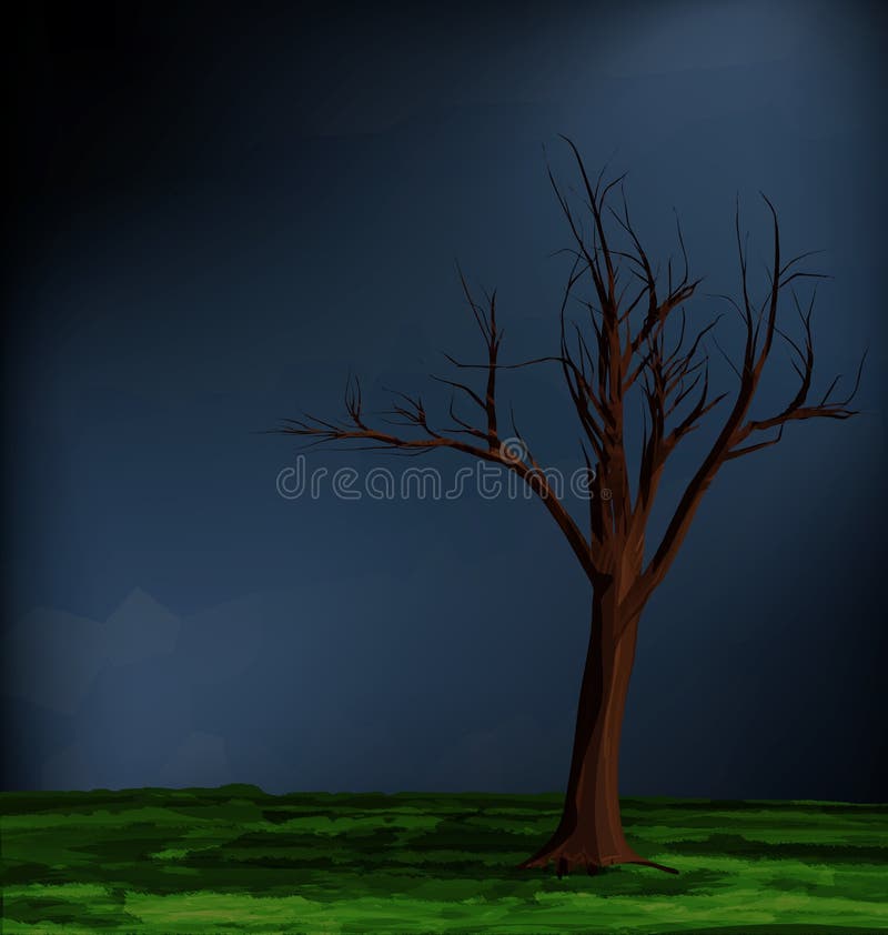 Tree in storm stock vector. Illustration of summer, standing - 50812726