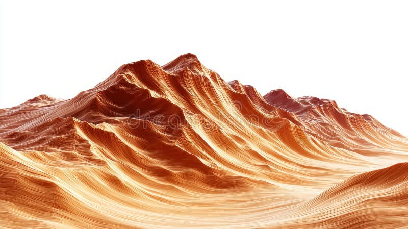 An Abstract Landscape of Undulating Lines and Textures Creates a Sense ...