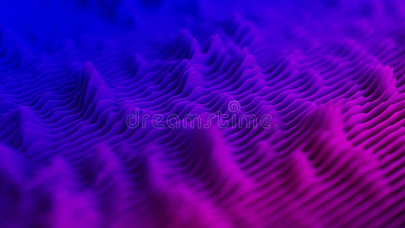 Abstract Landscape with Wavy Slices. Audio Paper Cut Equalizer. Layered ...