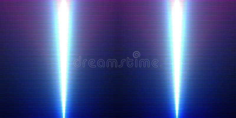 Abstract Laser Striped Lined Horizontal Glowing Background. Scan Screen ...