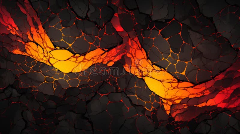 Abstract Lava Cracks Design with Flat Texture and Rugged Formations ...