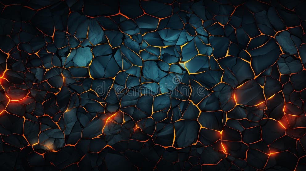 Abstract Lava Cracks Design with Flat Texture and Rugged Formations ...