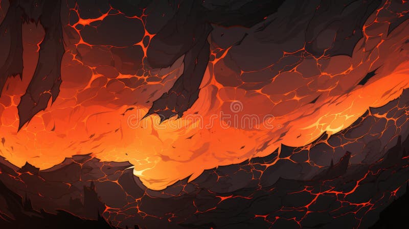 Abstract Lava Cracks Design with Flat Texture and Rugged Formations ...