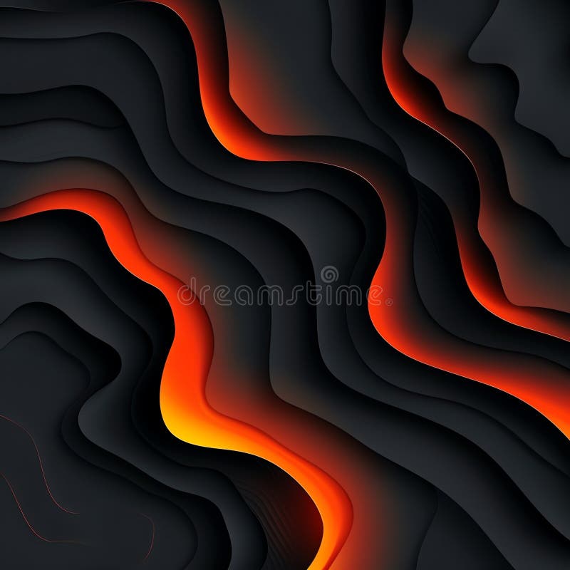 Abstract Lava Flow. Dark and Fiery Background Texture Stock Photo ...