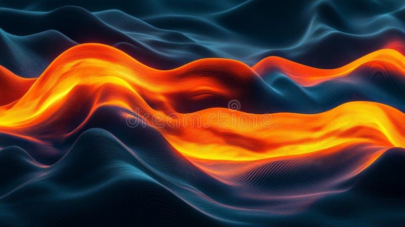 Orange Lava Flow Digital Rendering Stock Illustrations – 284 Orange ...