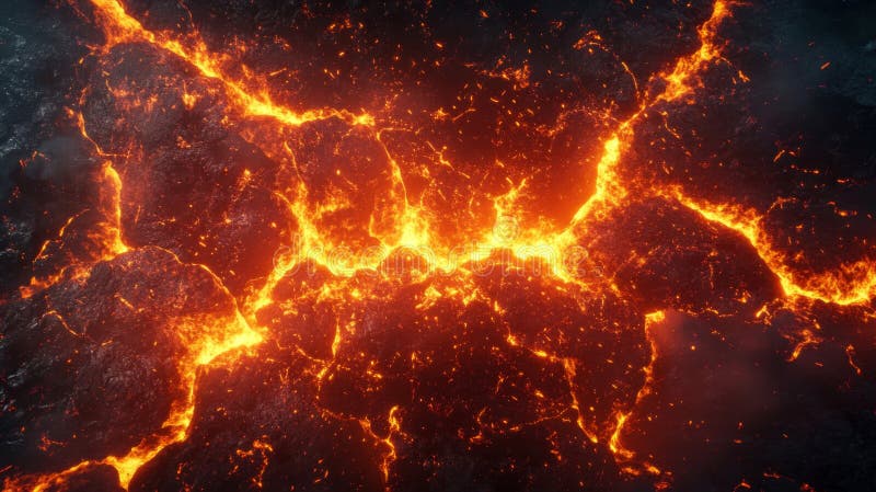 Abstract Lava Flow Pattern with Intense Heat Stock Illustration ...