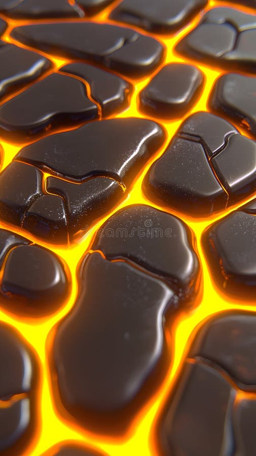 Abstract Lava Rock Texture with Vibrant Glow Stock Illustration ...