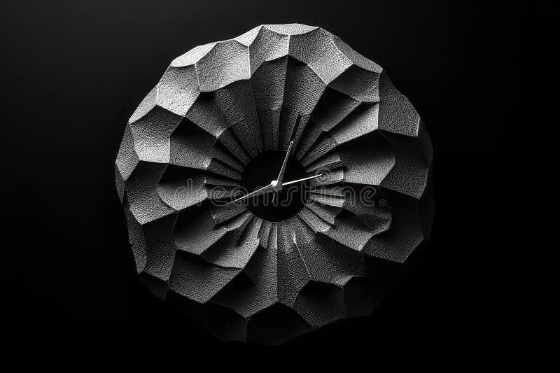 Abstract Lava Rock Textured Wall Clock Stock Illustration ...