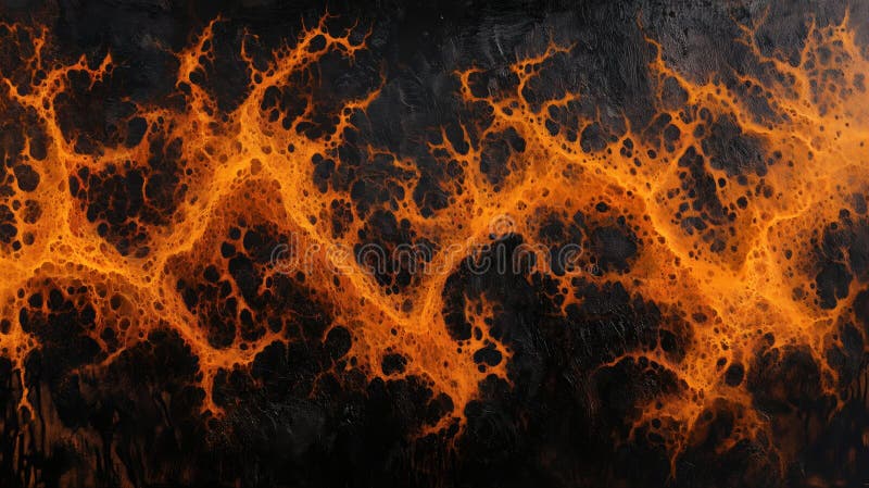 Abstract Lava Texture with Fiery Orange Patterns Stock Image - Image of ...