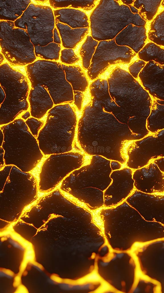 Abstract Lava Texture with Glowing Cracks Stock Photo - Image of fiery ...