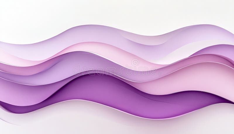 Abstract Lavender and Pastel Pink Paper Cut Background, Smooth Wave ...