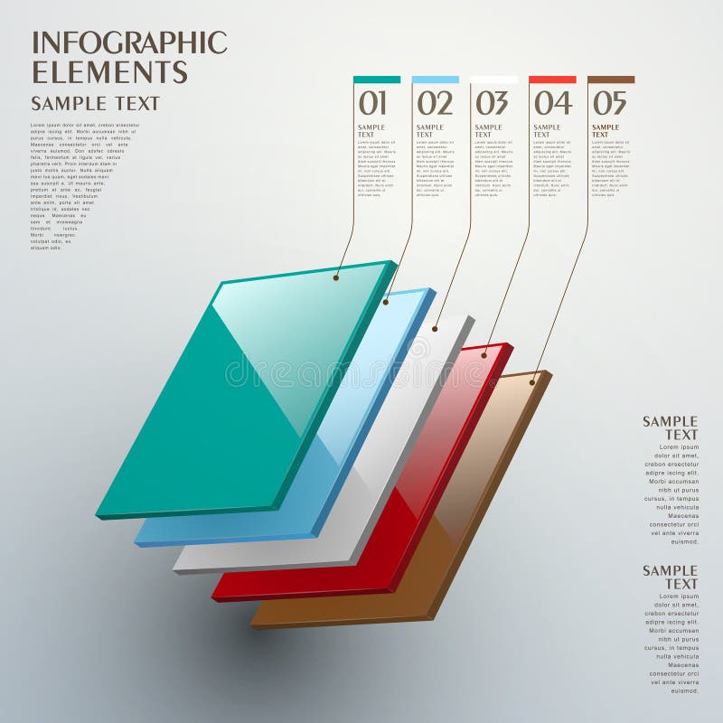 Abstract Layer Chart Infographics Stock Vector - Illustration of ...